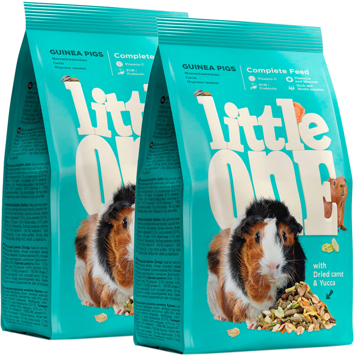 Корм влажный Little One Guinea Pigs для морских свинок, 900 г х 2 шт