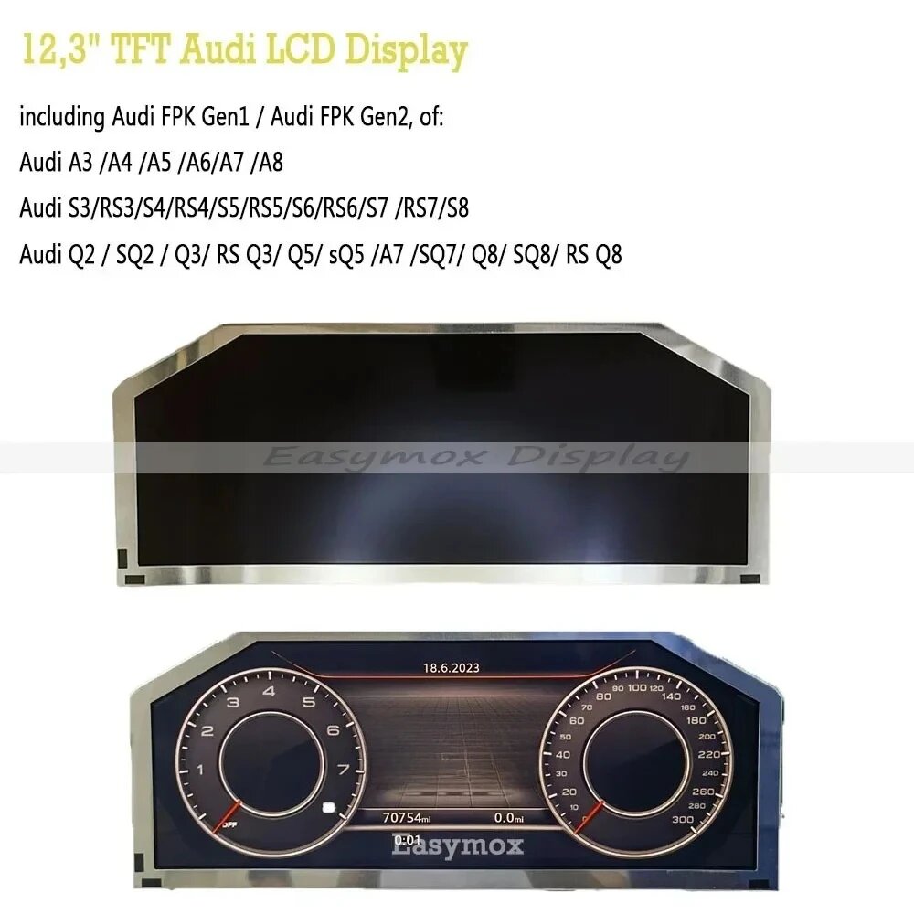 12,3-дюймовый TFT ЖК-дисплей LAM 1233555 D для Audi A3 A4 A5 A6 A7 A8 Q Seires 2015 2020 Bosch Экран приборной панели автомобиля