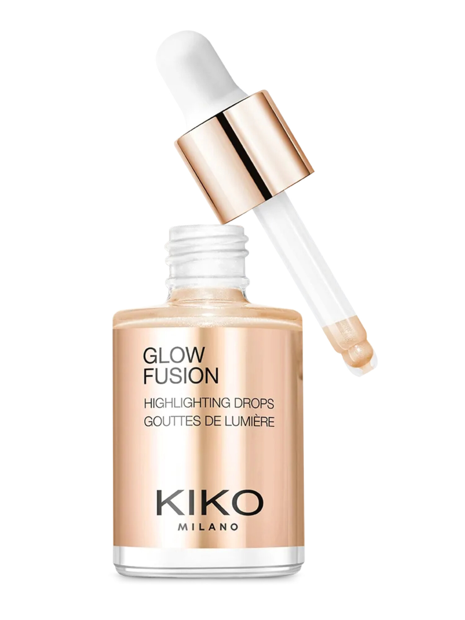 KIKO MILANO Жидкий хайлайтер для лица Glow Fusion Highlighting Drops (03 Gold Mine)