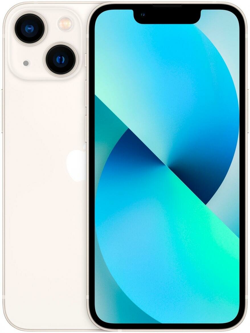 Смартфон Apple iPhone 13, 4/512Gb, Nano SIM+eSIM, Starlight (Сияющая звезда)