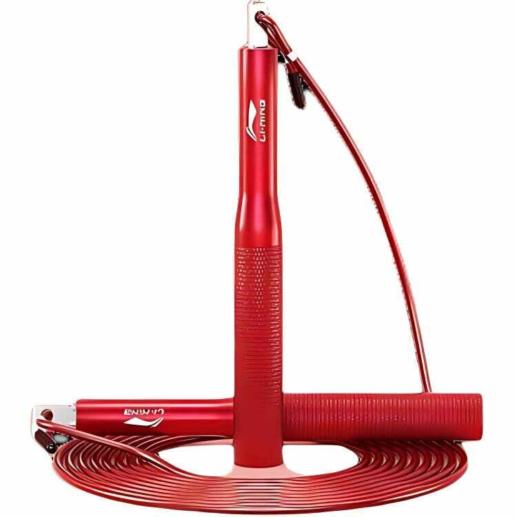 Скакалка унисекс Li Ning алюминиевые ручки, стальной трос в PU оплетке, 3м