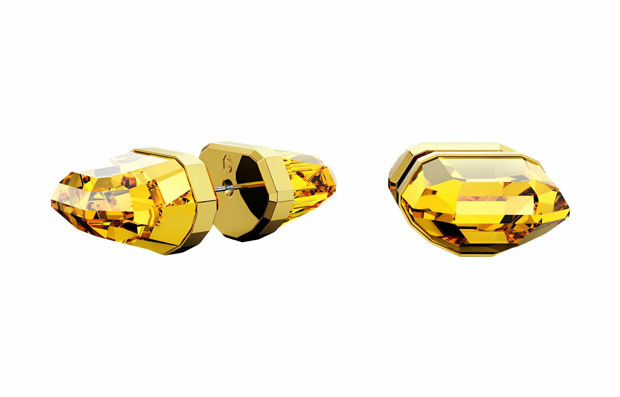 Серьги пусеты, кристаллы Swarovski