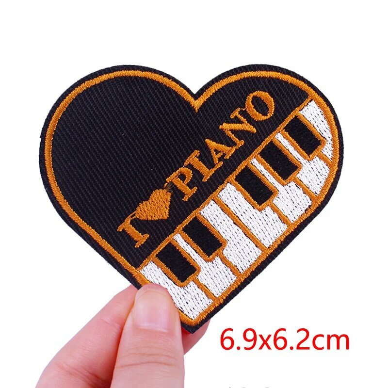 Нашивка I ❤ Piano, 6.9x6.2 см, PE6140CT
