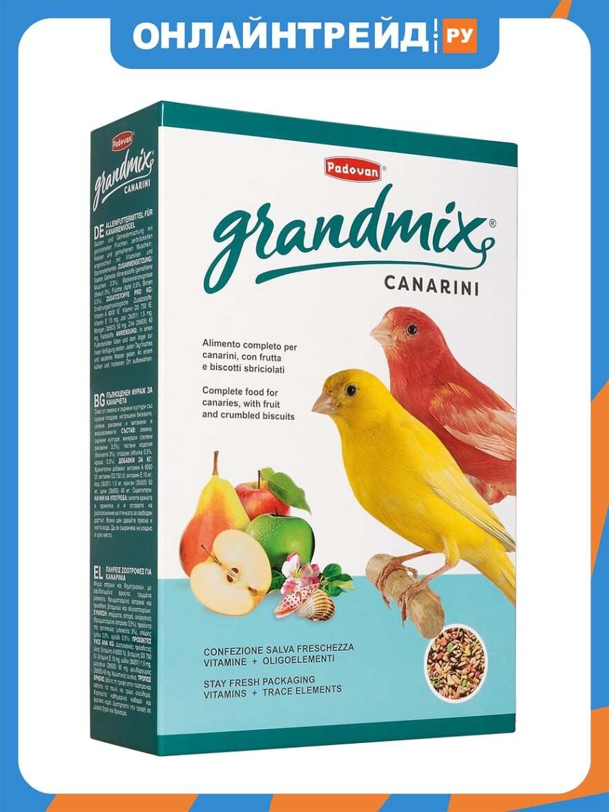 Корм Padovan Grandmix Canarini комплексный для канареек 1 кг
