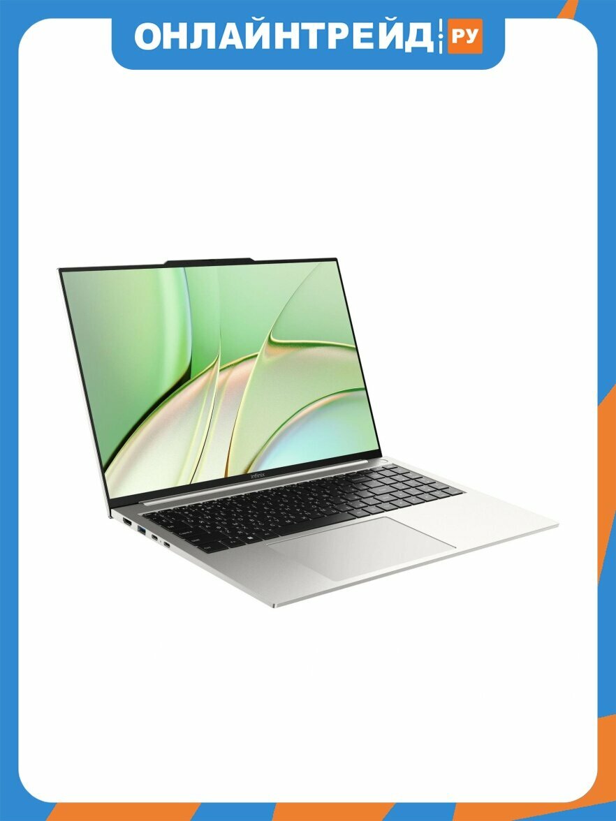 Ноутбук Infinix Xbook B16 BL61A7H 16", IPS, AMD Ryzen 7 7735HS 3.2ГГц, 8-ядерный, 16Гб LPDDR5, 512Гб SSD, AMD Radeon 680M, Windows 11 Home, серый (71005000502)