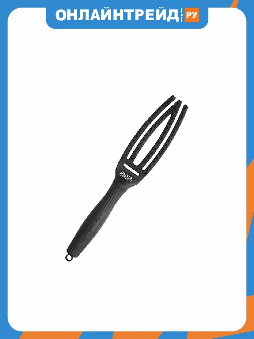 Щетка для волос Olivia Garden Fingerbrush, Care Iconic Boar&Nylon Full, black, р-р S