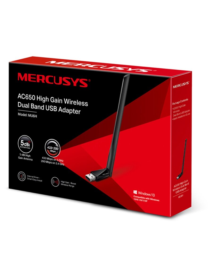 Сетевой адаптер Mercusys WiFi MU6H — фото 1