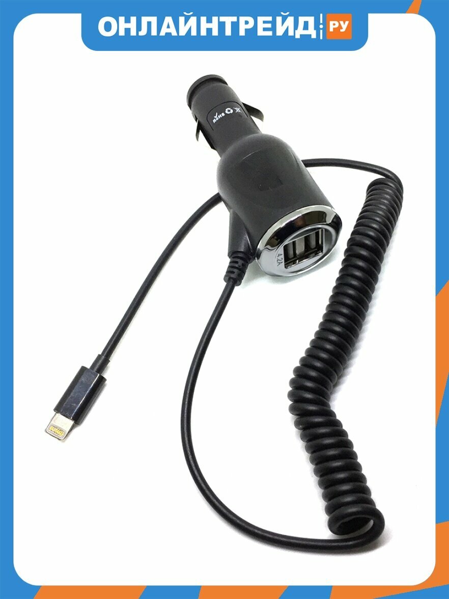 Автомобильное зарядное устройство Espada ACU2UI in DC 12-24V, out 2xUSB 5V