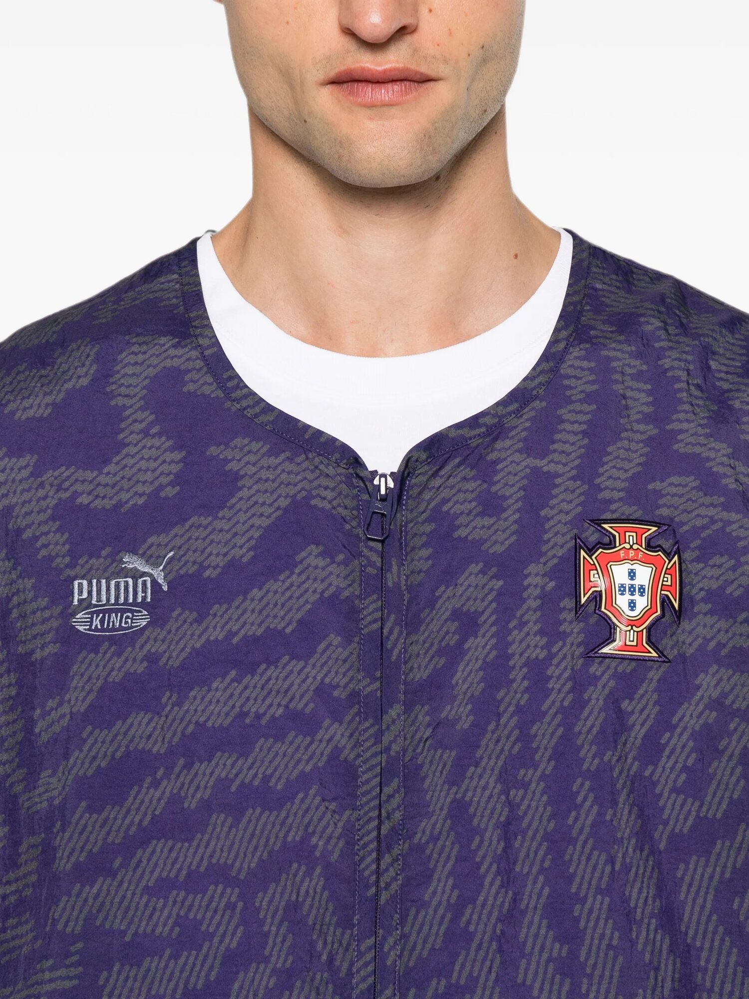 Куртка PUMA X FPF x SB King logo-print jacket, размер S, purple — фото 1