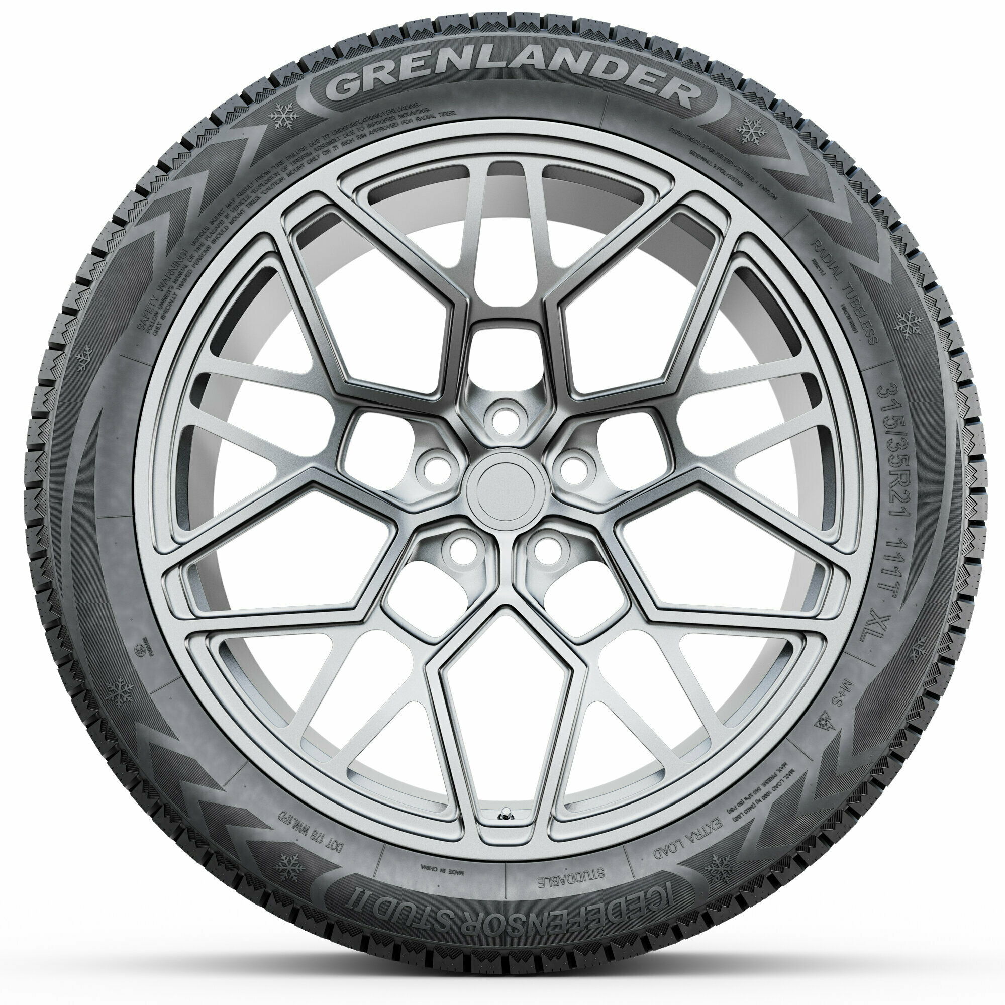 Зимние шипованные шины Grenlander Icedefensor Stud II 255/50 R20 109T для легковых автомобилей — фото 1