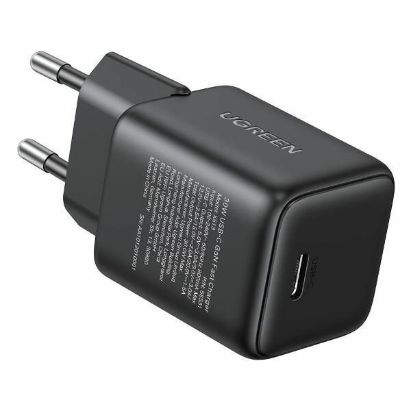 Сетевое зарядное устройство uGreen X513 (65007) 30W USB-C GaN Fast Charger EU черное