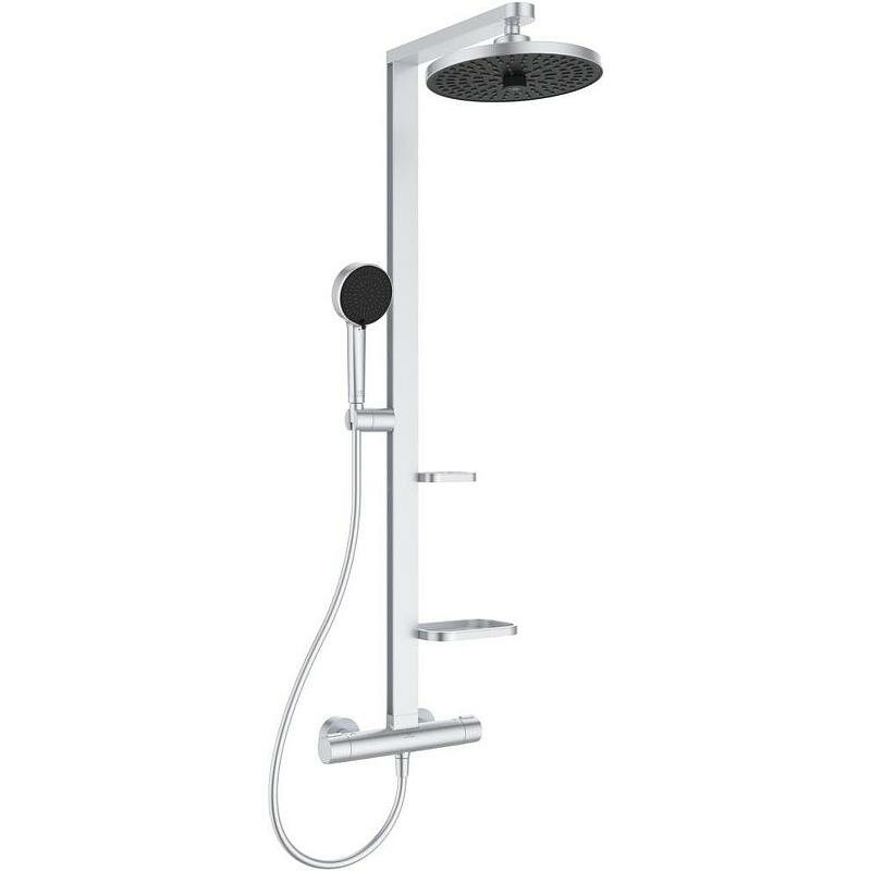 Душевая система Ideal Standard Alu BD583SI с термостатом Серебряная