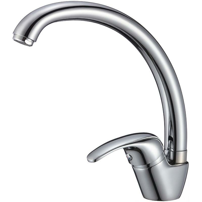 Смеситель для кухни WesnaArt Listok LIS01-120 хром, рычажный, латунь