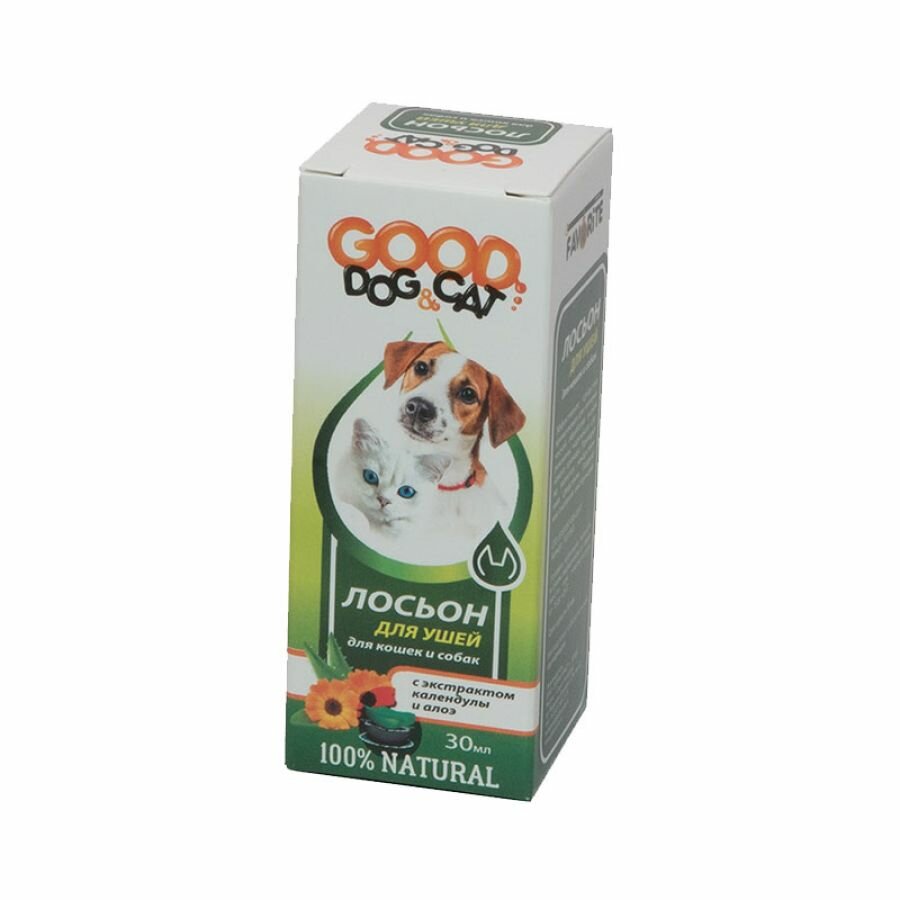 Лосьон для ушей кошек и собак Good Dog&Cat, 30 мл.