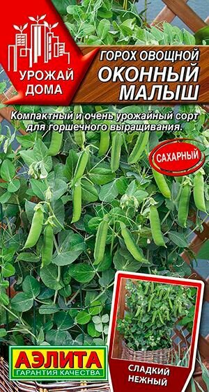 Семена Горох овощной Оконный малыш, 10 семян горох семена гороха для рассады