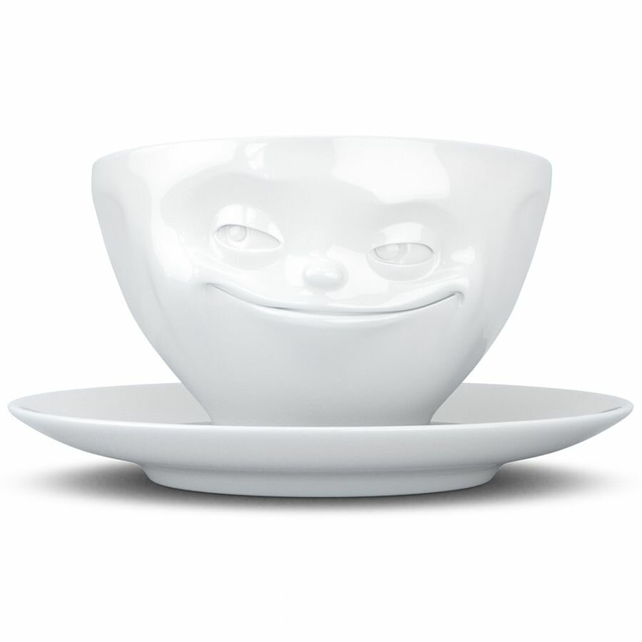 Чайная пара Tassen Grinning, 200 мл, белая