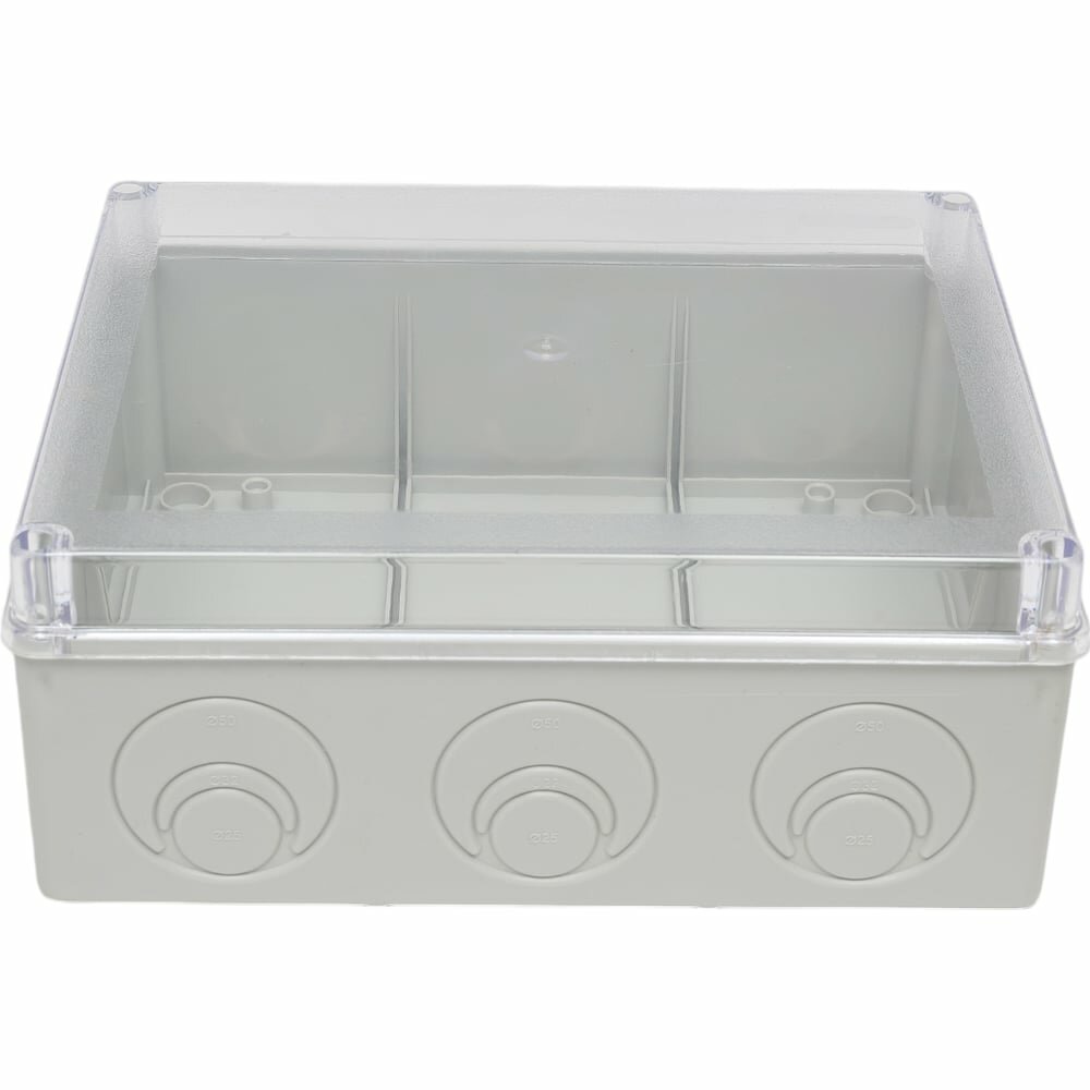 Распаячная коробка IEK км41275 о/п 240x195x90мм прозр. кр. ip44 UKO10-240-195-090-K51-44