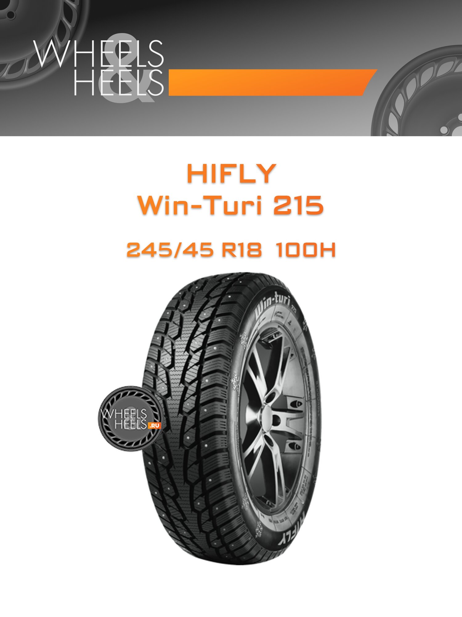 Шина автомобильная HiFly Win-Turi 215 245/45 R18 100H XL WINTER Ш, зимняя, универсальная