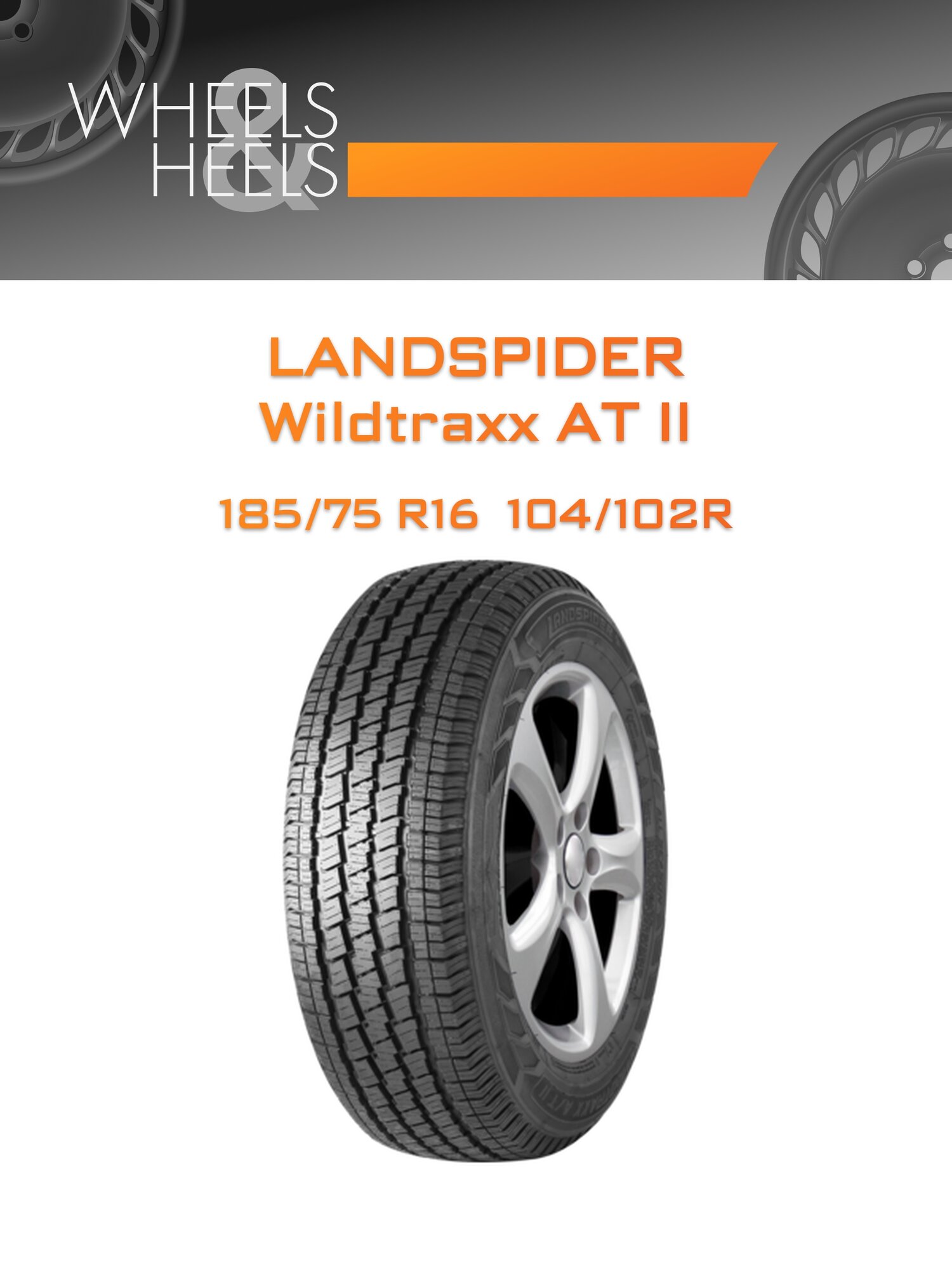 Шина автомобильная Landspider Wildtraxx AT II AT 185/75 R16 104/102R SUMMER, летняя, универсальная