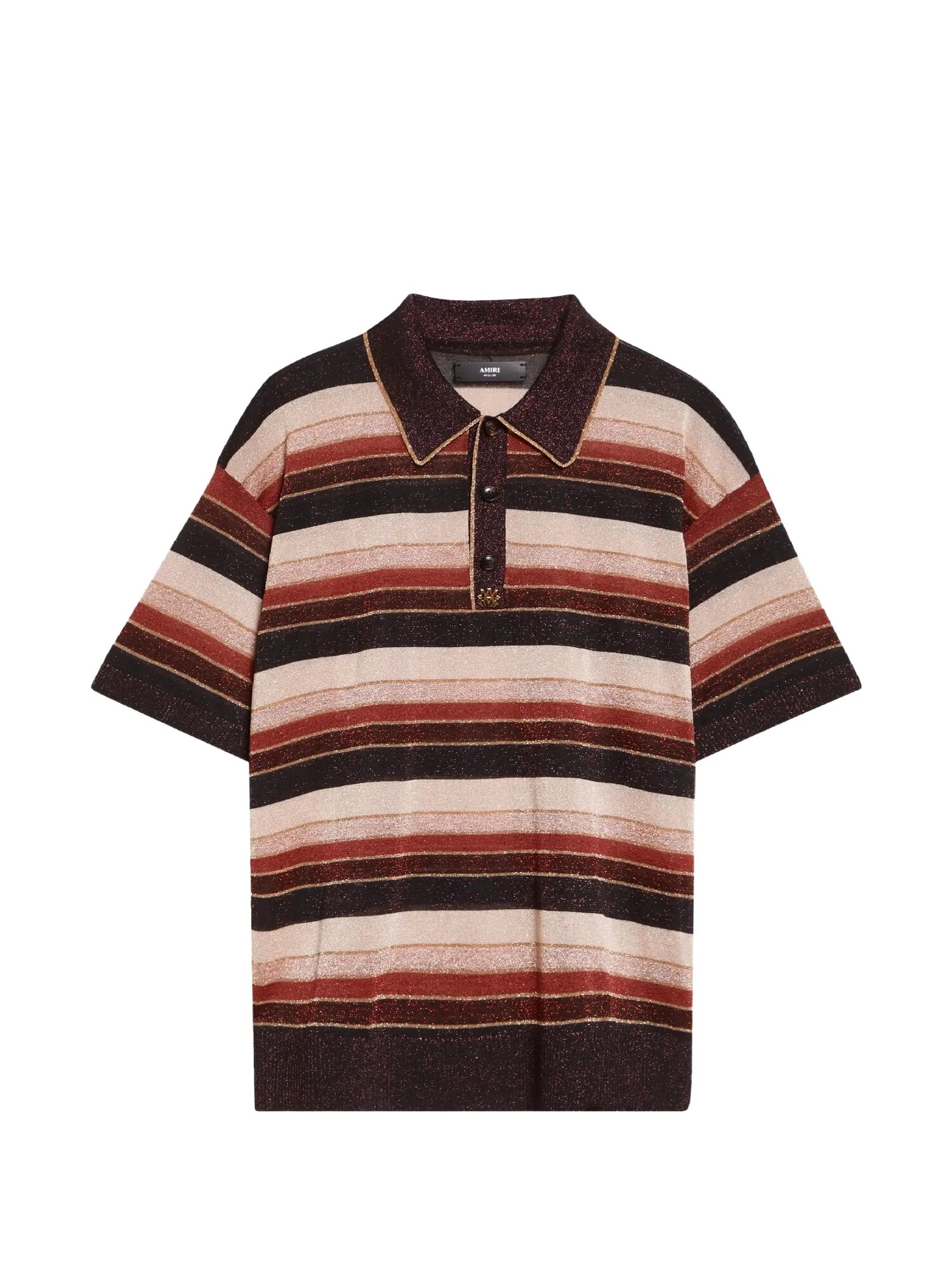Рубашка Striped glitter-effect polo shirt