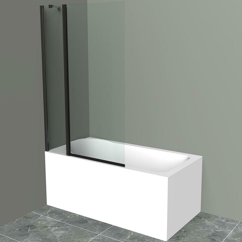 Шторка на ванну BelBagno Uno 100 UNO-V-11-100 150-C-NERO профиль Черный матовый стекло прозрачное