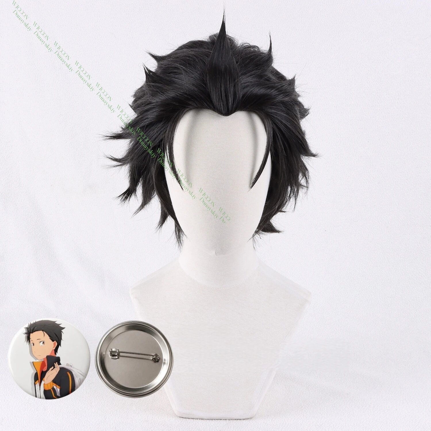 Синтетический парик Натсуки Субару для косплея Wig badge