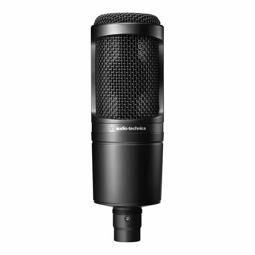 Студийный микрофон, Audio-Technica AT2020 конденсаторный, черный