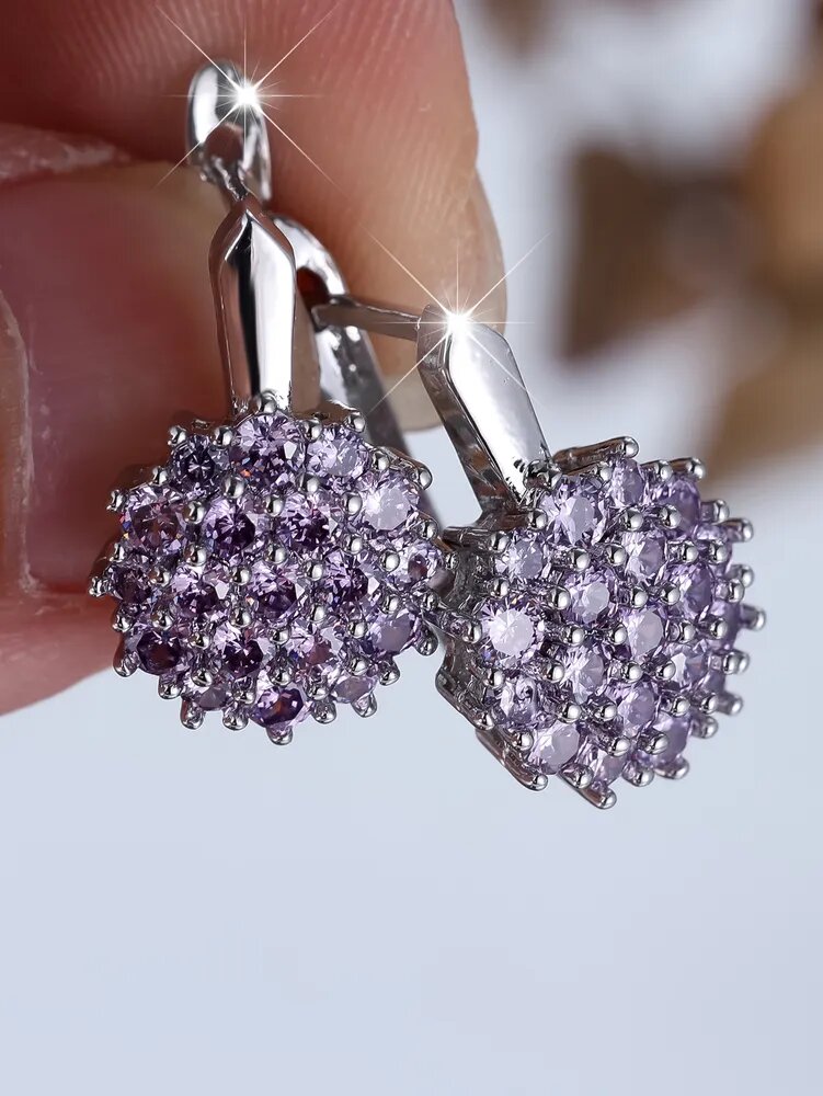 Серьги, фианит