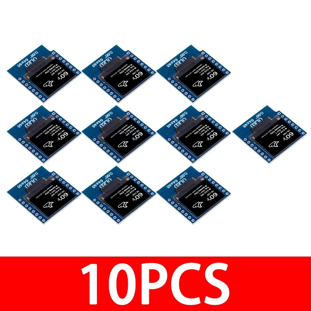 10шт OLED-дисплей 0.66" для WEMOS D1 MINI