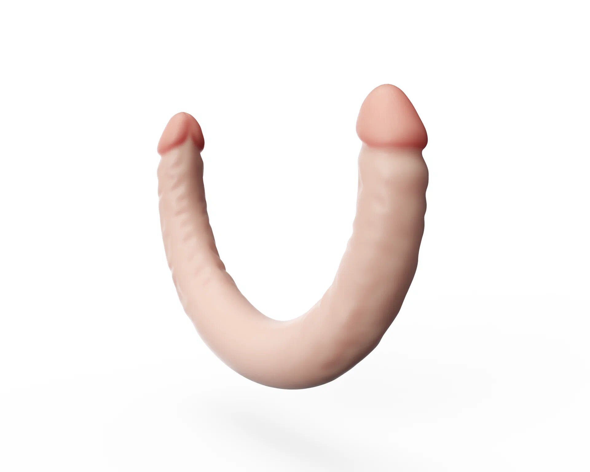 LOVETOY (А-Полимер) Двусторонний фаллоимитатор телесного цвета - 42,6 см.