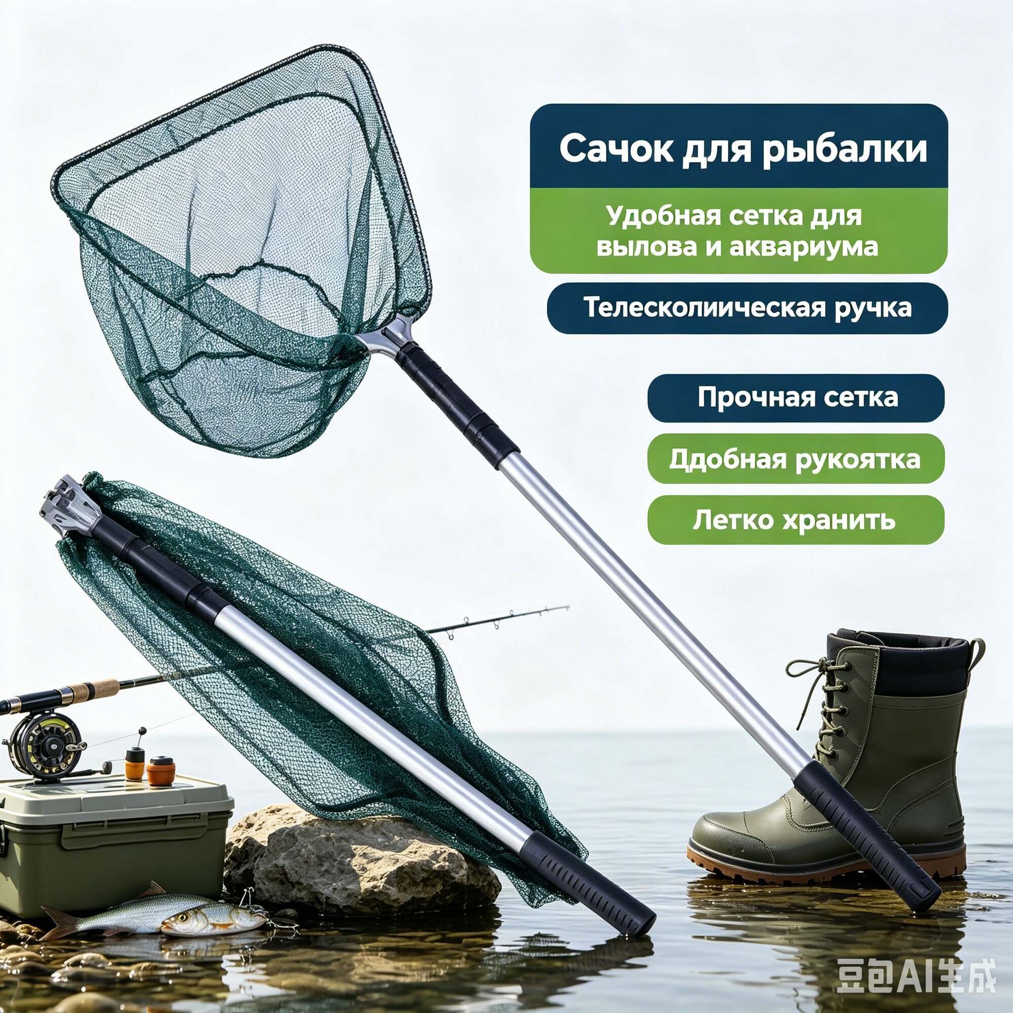 Подсачек, длина: 210 см