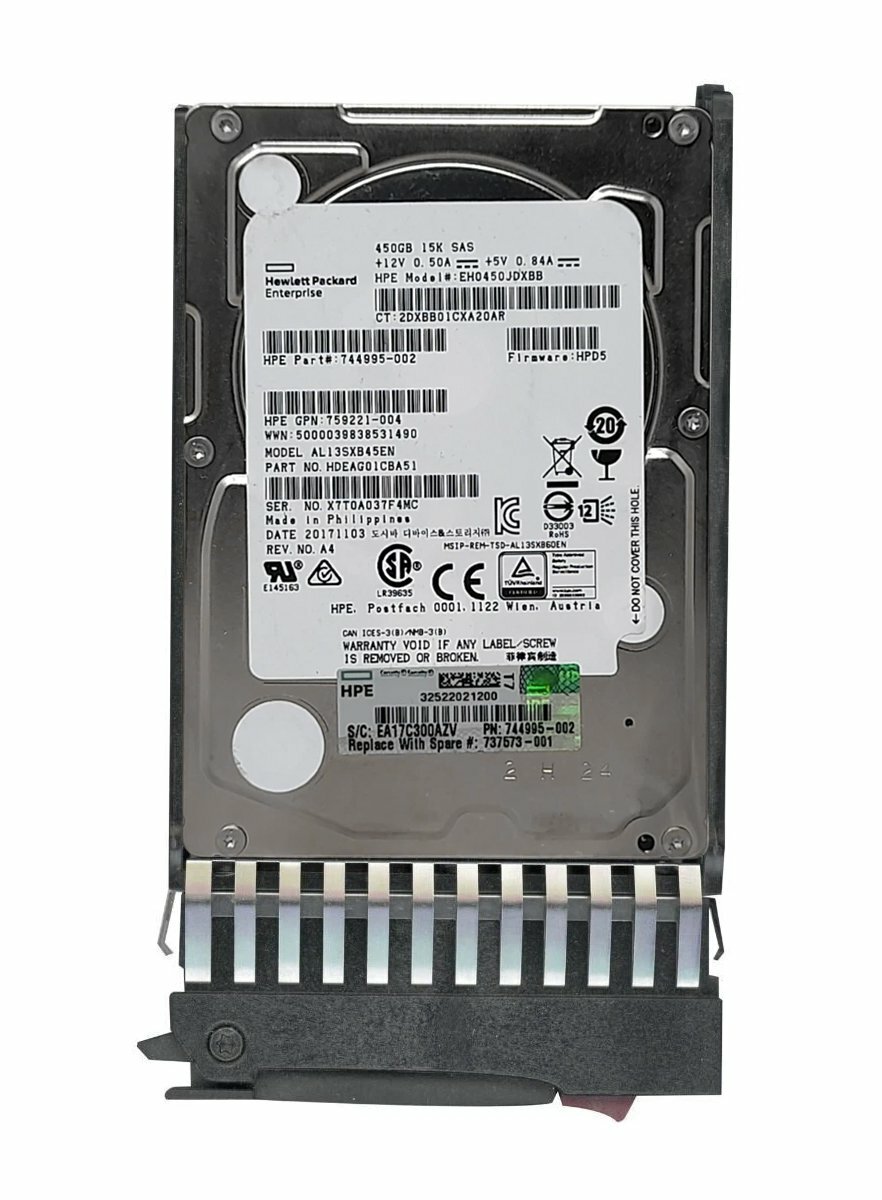 Жесткий диск HP 450Gb 15000 SAS 2.5" HDD HDEAG01CBA51