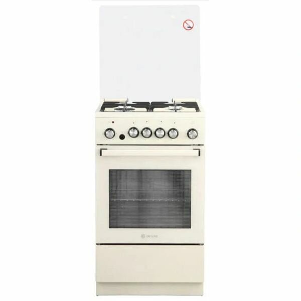 Плита комбинированная de luxe 5040.41ГЭ (КР) ЧР-013, 50 см, 4 конфорки, 46 л, бежевый