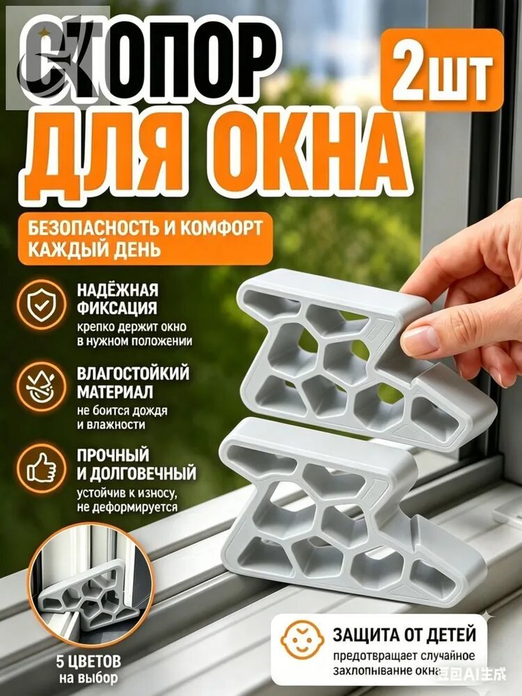 Гребенка - фиксатор ограничитель на окно, фиксатор открытия окна