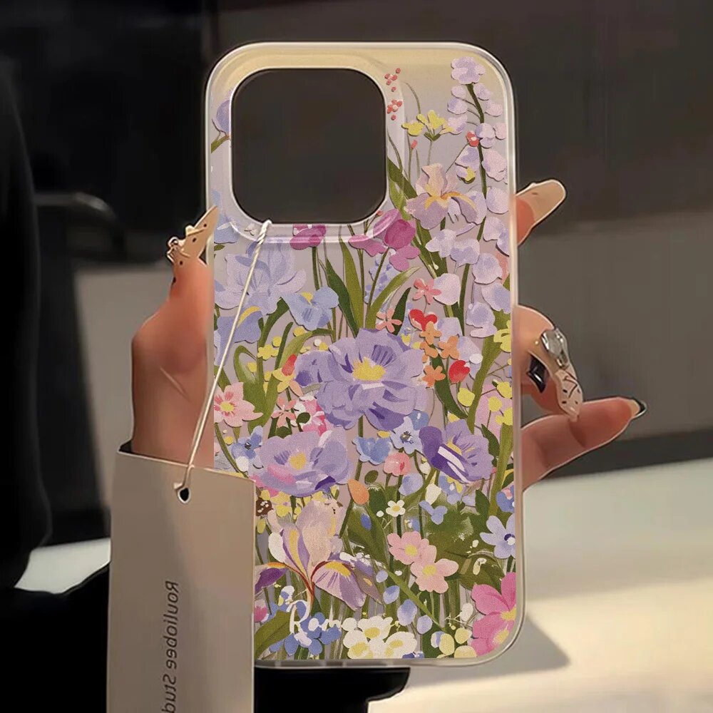 Чехол для iPhone 15 Pro Max, Clear NC01, цветы