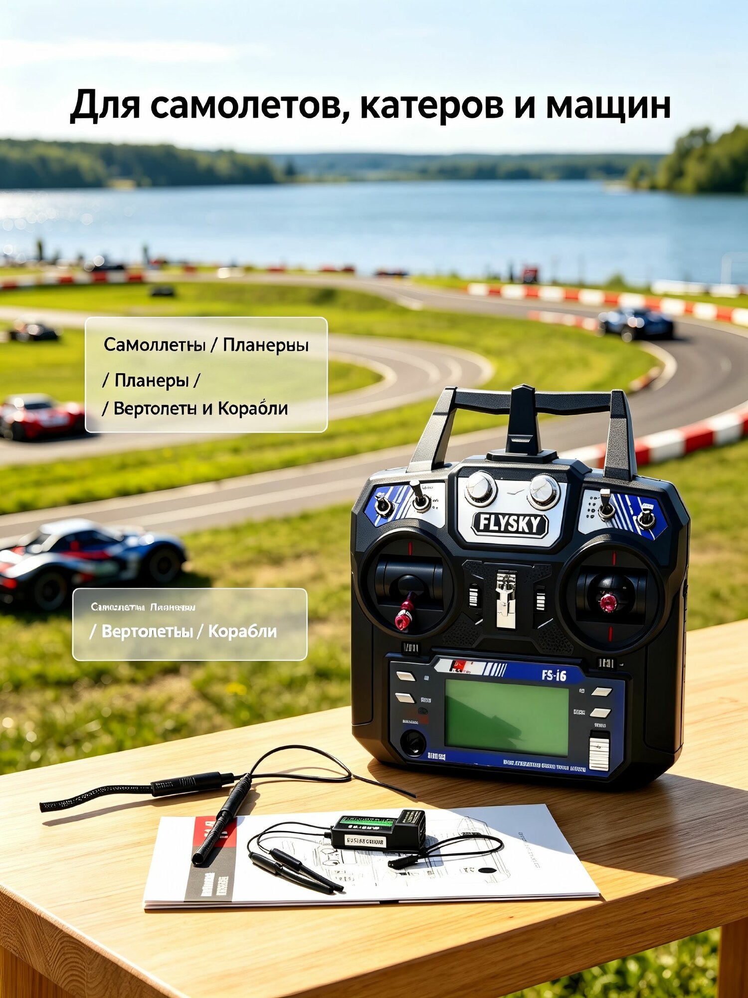 FlySky Радиоаппаратура 2.4GHz FS-i6 с приемником FS-IA6B