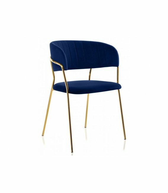 Стул на металлокаркасе Kamelia 1 dark blue / gold 915715