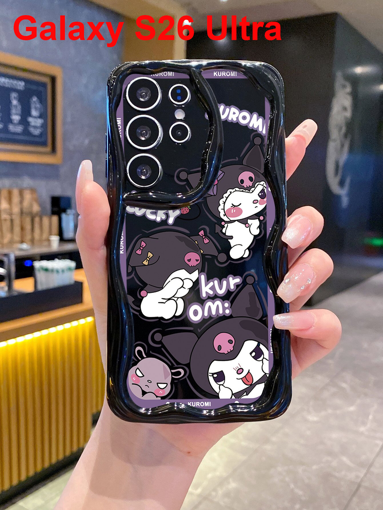 Чехол для Galaxy S26 Ultra неправильной формы с принтом Куроми и Мелоди. Мягкий чехол для телефона.