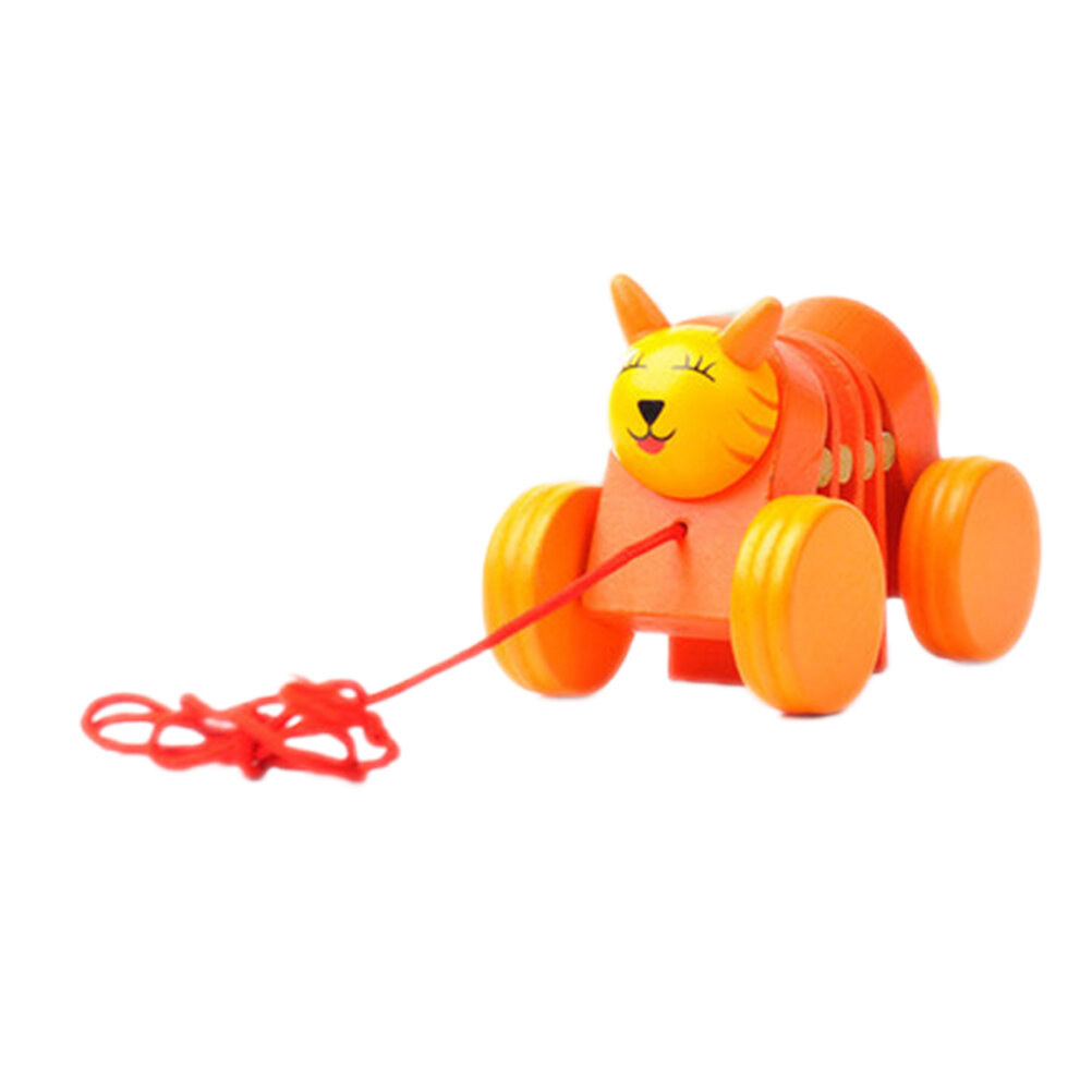 Деревянная Игрушка В Forme Тигра Для Детей Размер 7 5*11 Cm Оранжевый