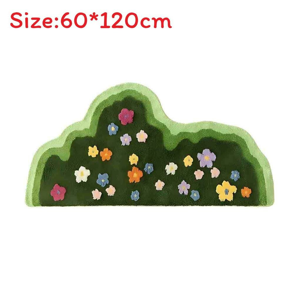 Small fresh moss bedroom rug with water absorption non slip shaggy style for comfortable home space moss