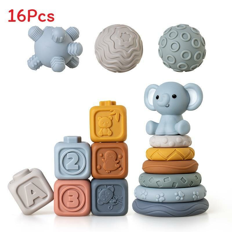 Baby touch and feel soft balls collection for sensory and brain development elephant