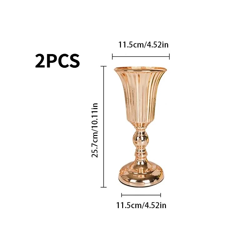Ваза для цветов золотая 2pcs S