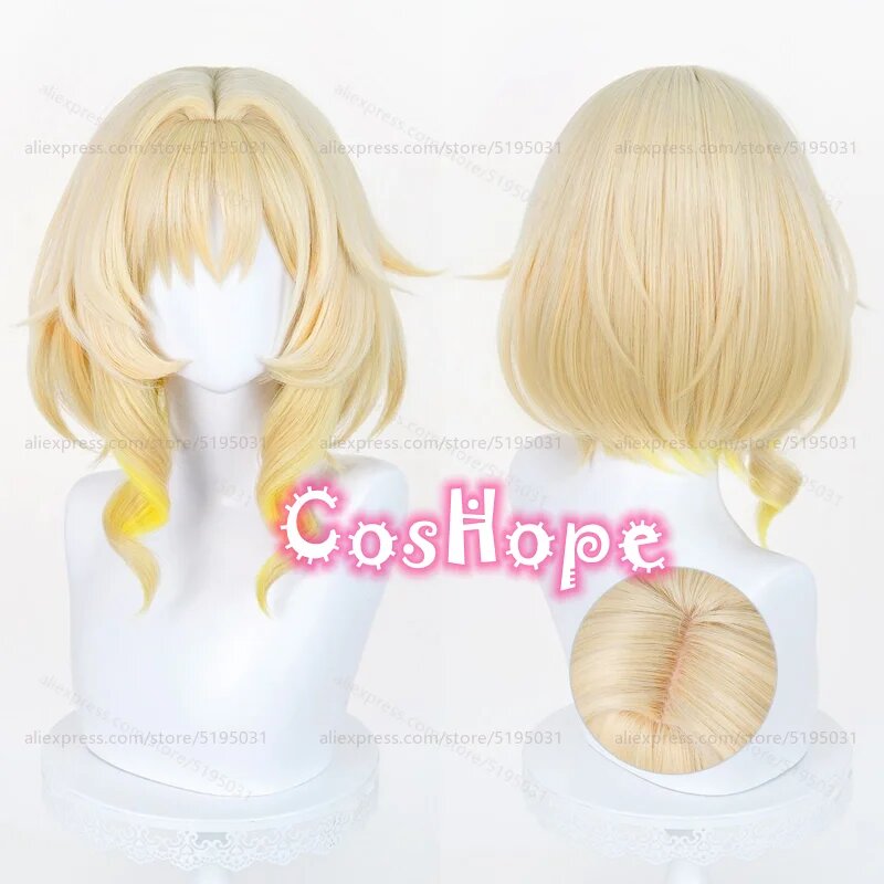 CosHope Aglaea Косплей парик светло-золотой 42 см