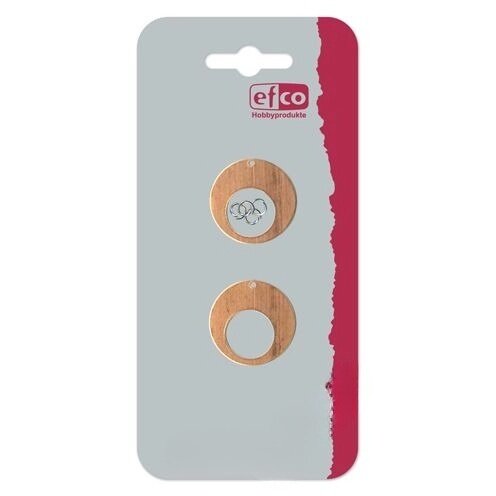 Подвеска EFCO "Круг", 1 отверстие, 29 мм, в комплекте 4 колечка, 2 шт