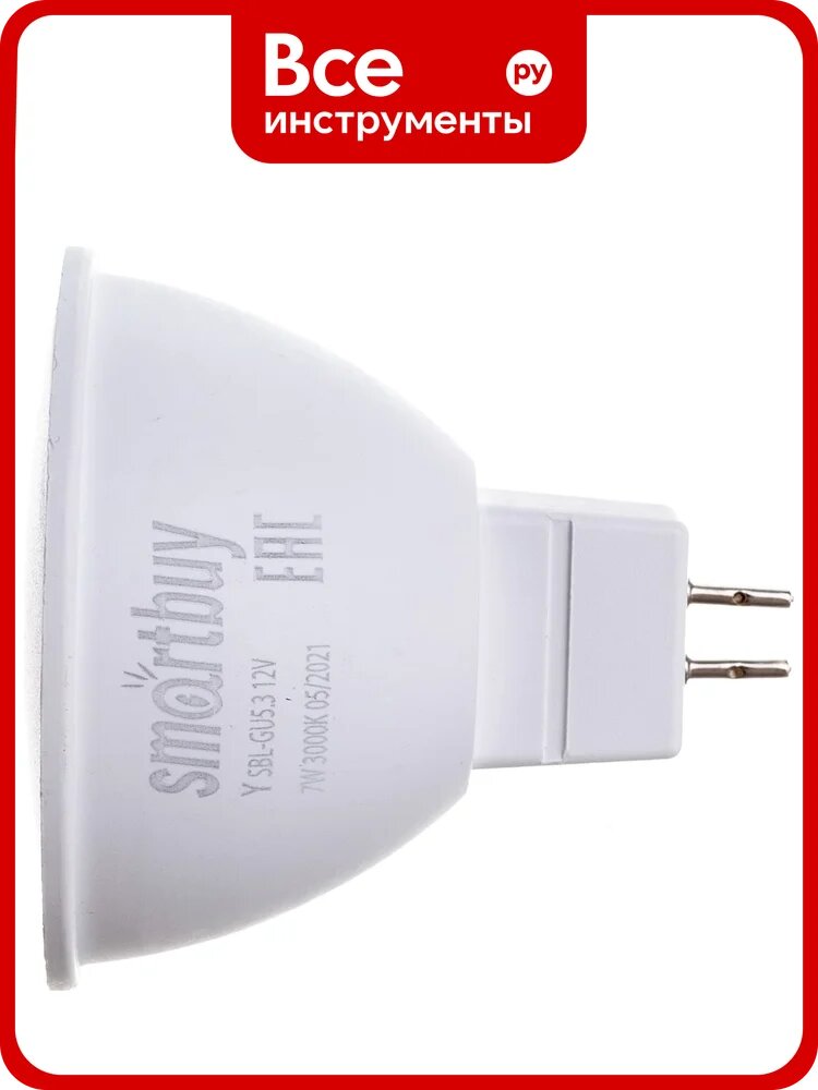 Светодиодная лампа Smartbuy LED Gu5,3/ 12V-07W/3000 SBL-GU5_3-07-30K-12V