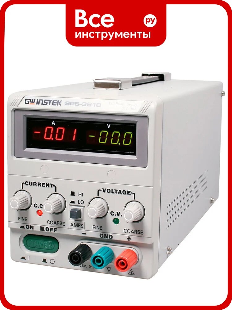 Источник питания GW Instek SPS-3610, 360Вт, 1 канал, OVP, настольный