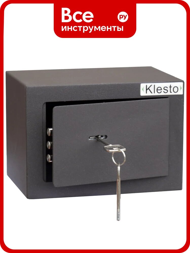 Сейф Klesto KM-14, для ценностей и документов, ключевой замок, коричневый, 140x200x140 см