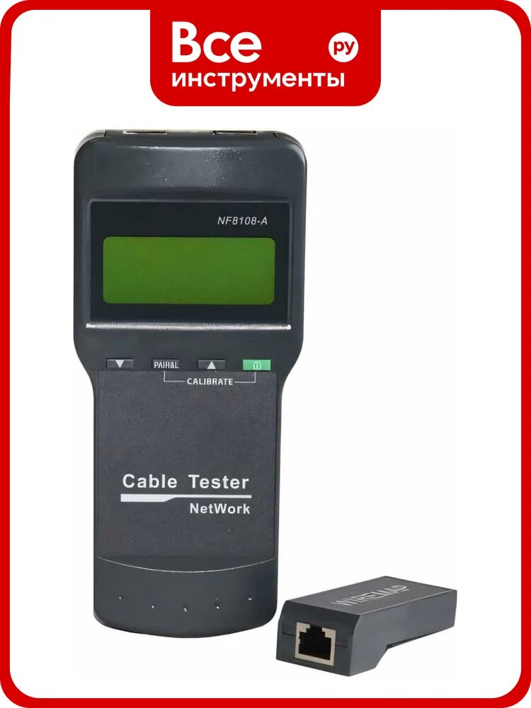 Тестер кабеля Netlink NF8108‑А 00000000306 для витой пары с диод‑тестом, режимом прозвонки