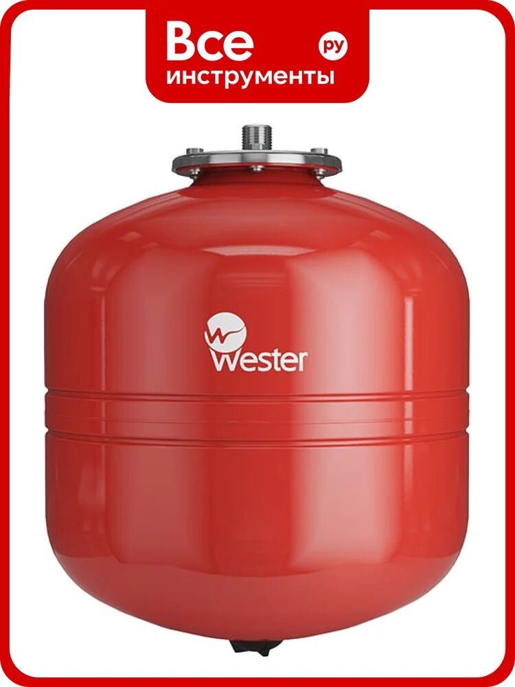 Расширительный бак Wester WRV 35 0-14-0080 для систем отопления, подвесной вертикальный, цилиндрической формы, из стали