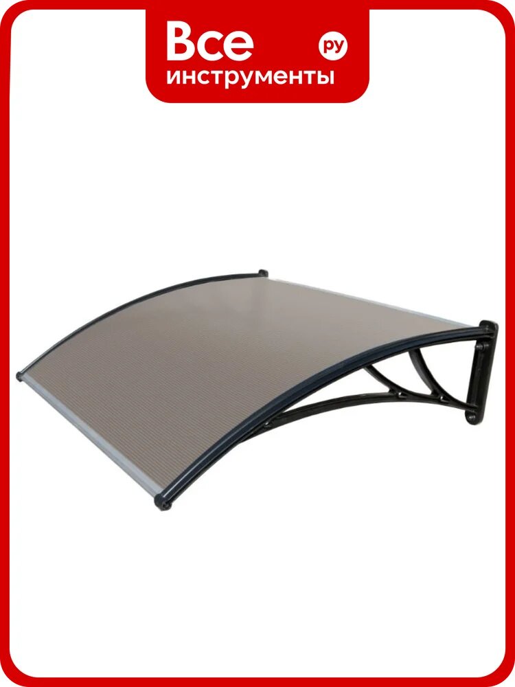 Козырек Krovent из полик. 1500x930x280 бронз (черн. кроншт) Grand Line 097688